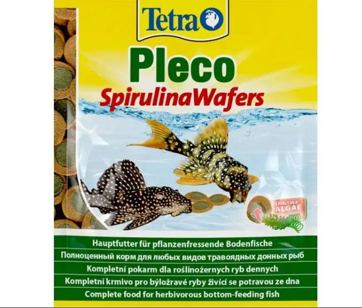 Tetra Pleco Spiriluna Wafers Bitkisel Dip Balık Yemi 15 Gr